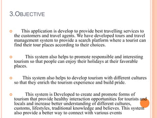 Tourism and travelling management System | PPTX