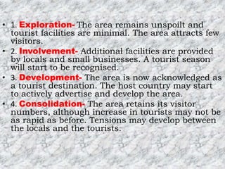 Tourism area or destination life cycle | PPTX