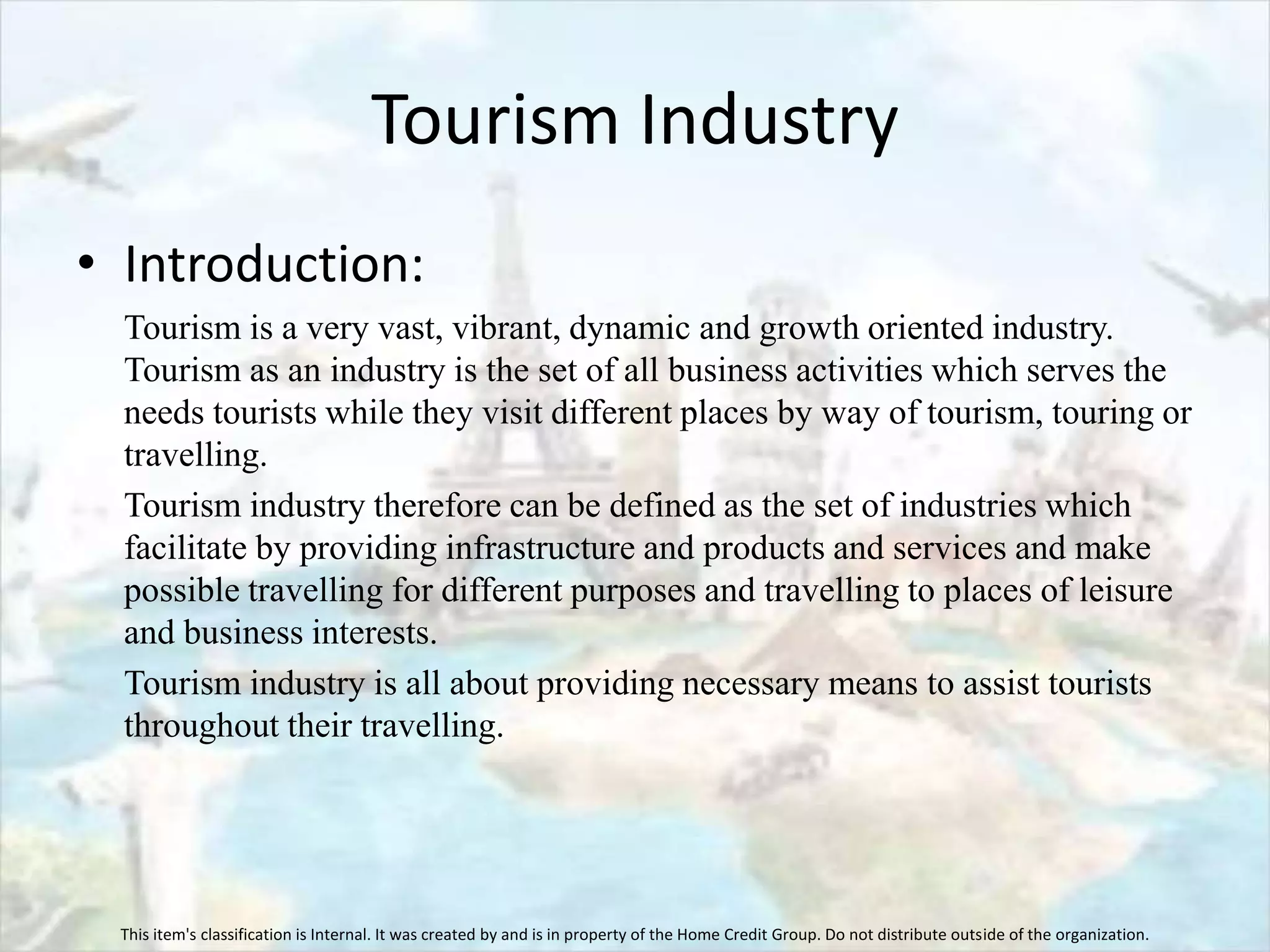 Tourism as a industry | PPT