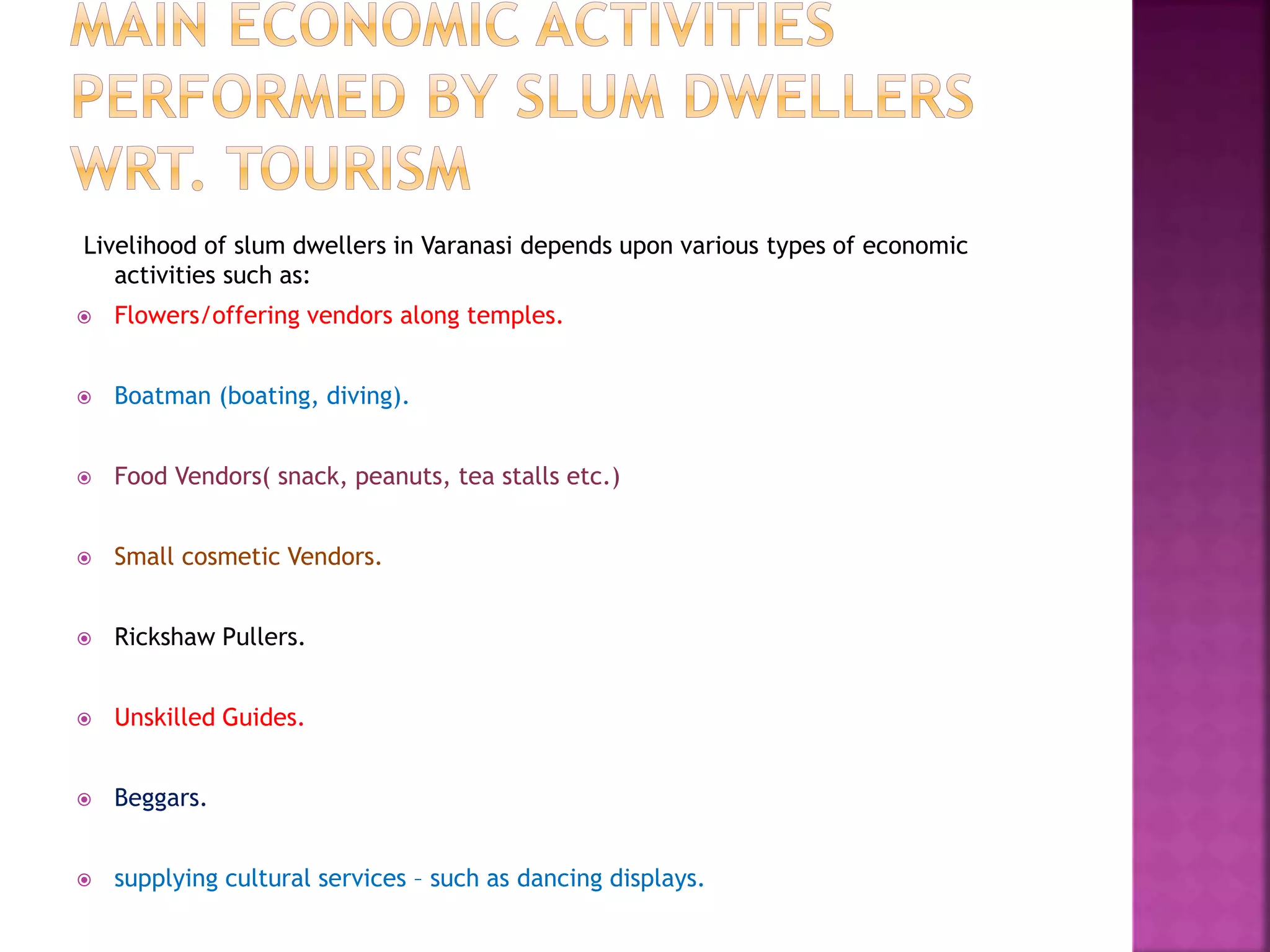 Tourism as a means of livelihood | PPTX | Asia Travel | Travel Locations