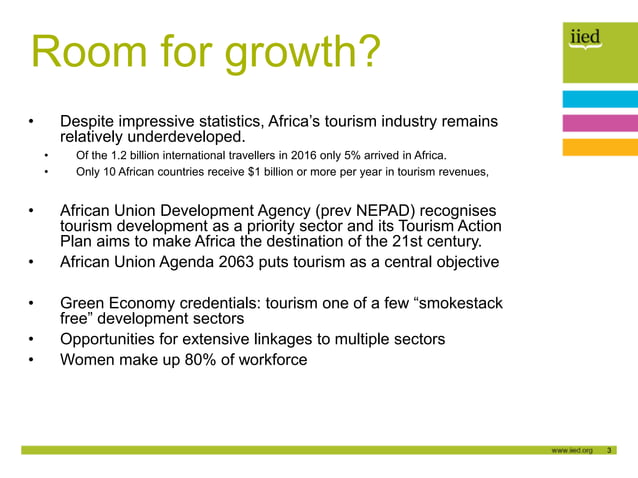 Tourism as an engine for local economic development | PPTX | Africa ...
