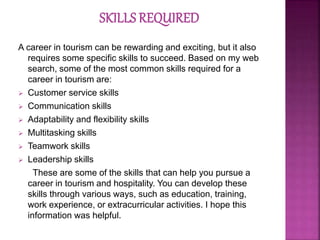 A Presentation on Tourism as career.pptx