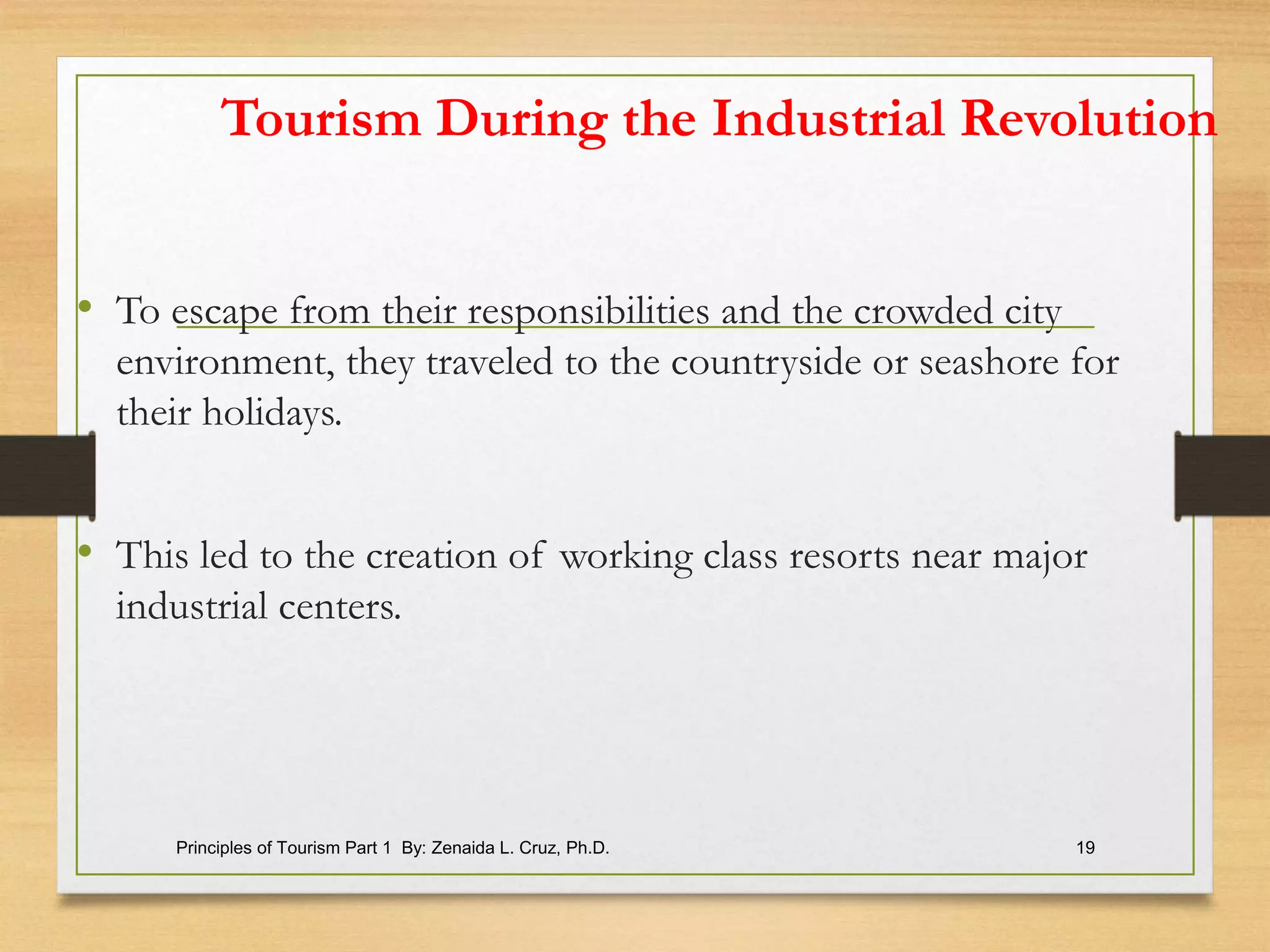 Tourism Brief History | PPT