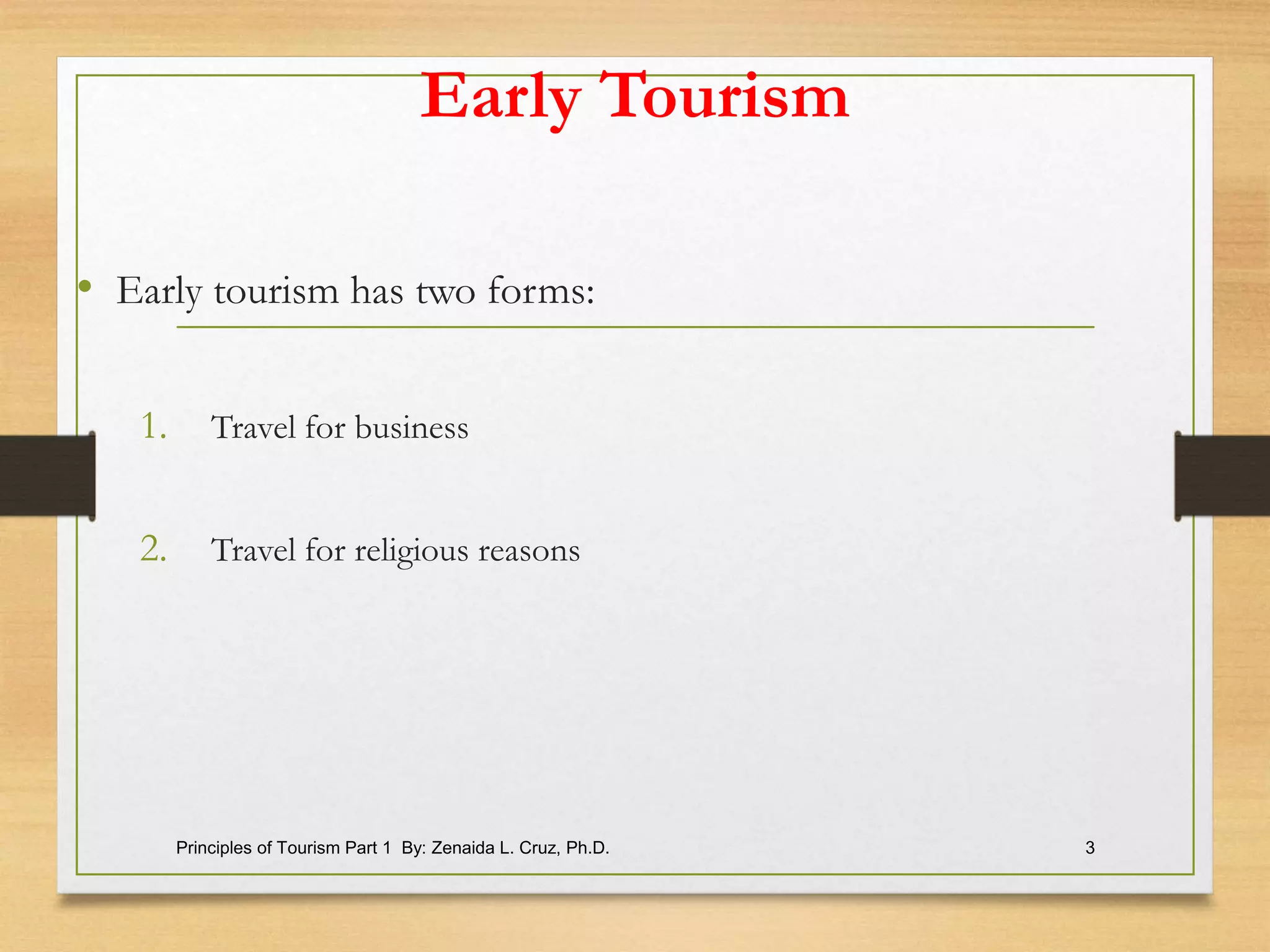 Tourism Brief History | PPT