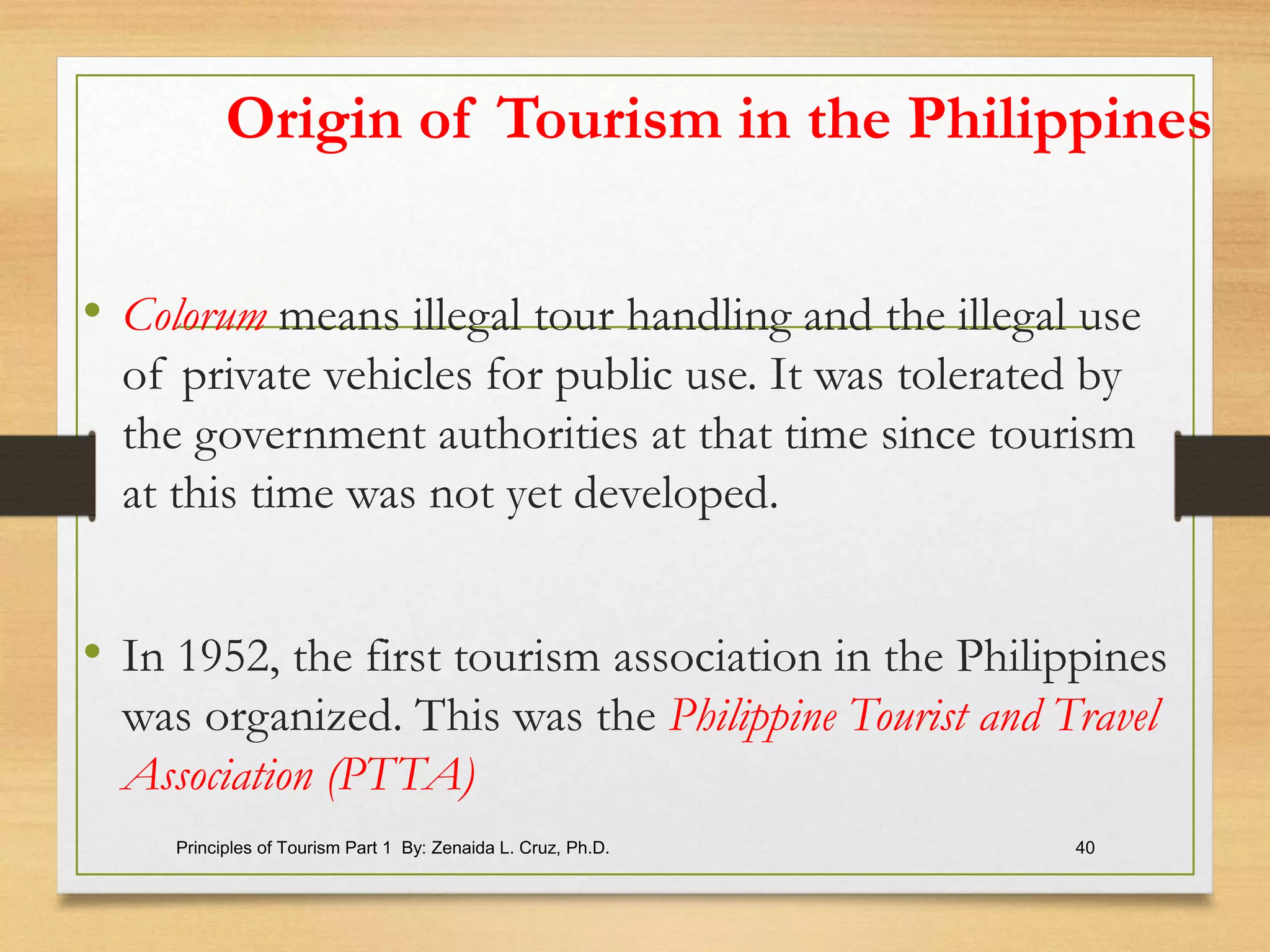 Tourism Brief History | PPT