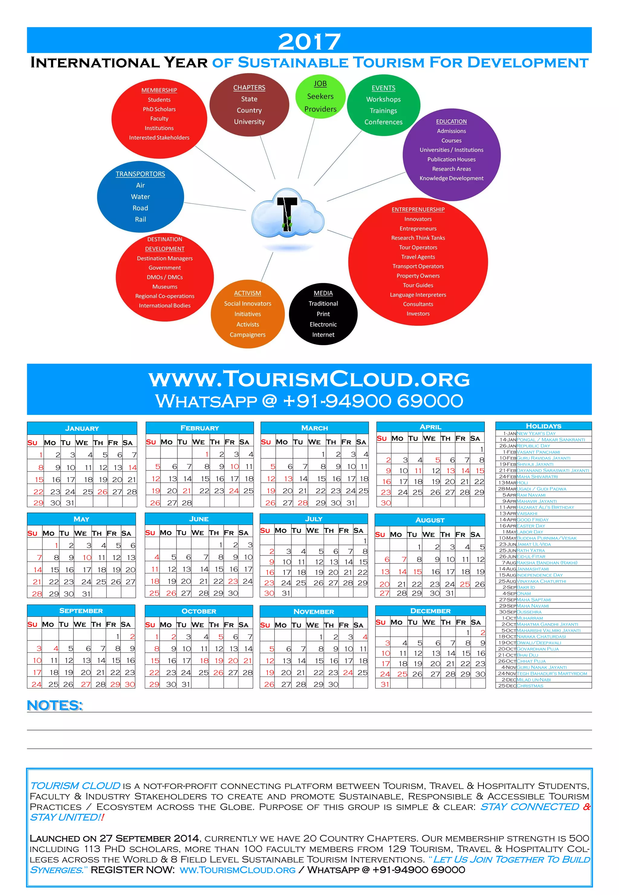 Tourism Cloud Calendar 2017 | PDF