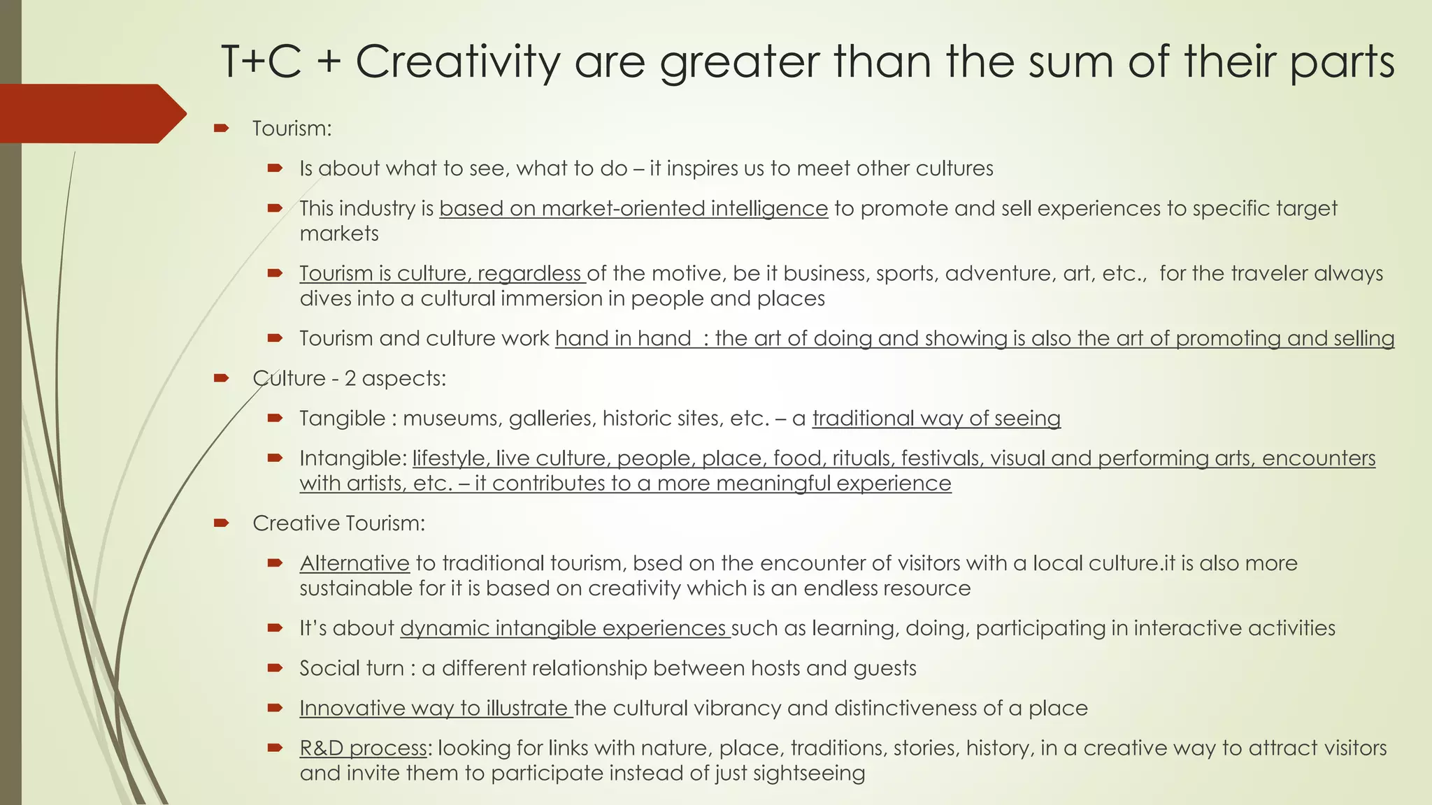 Tourism, Culture and Creativity | PDF