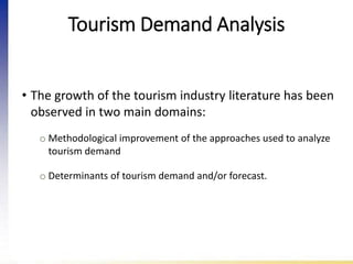 Tourism demand analysis | PDF