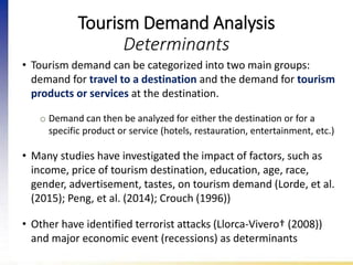 Tourism demand analysis | PDF