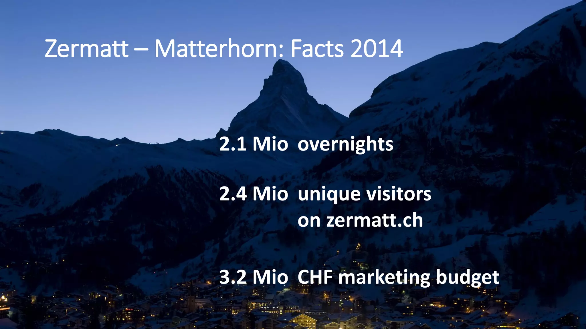 Tourism destination perspective. Best practices of Zermatt - Matterhorn ...