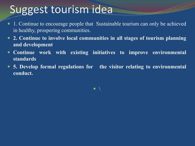 Tourism destination planning and development | PPT