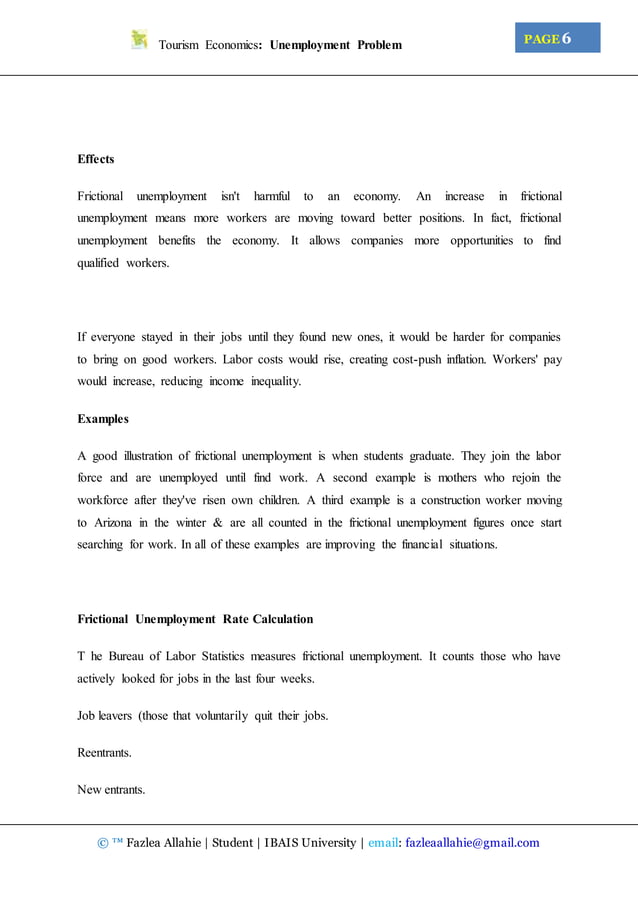 Unemployment problem in Bangladesh Tourism economics | DOCX