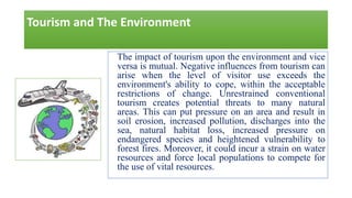 Tourism & environment | PPTX