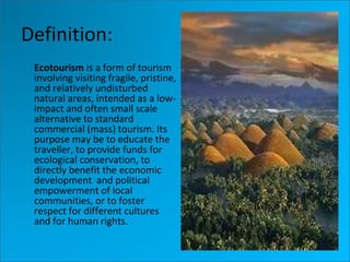 Tourism, Environment & Enterprise Development | PPT