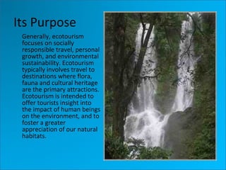 Tourism, Environment & Enterprise Development | PPT