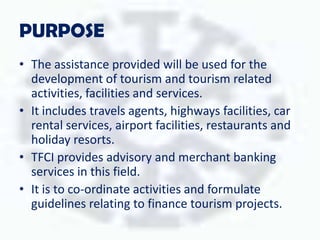 Tourism Finance Corporation of India(TFCI) | PPTX
