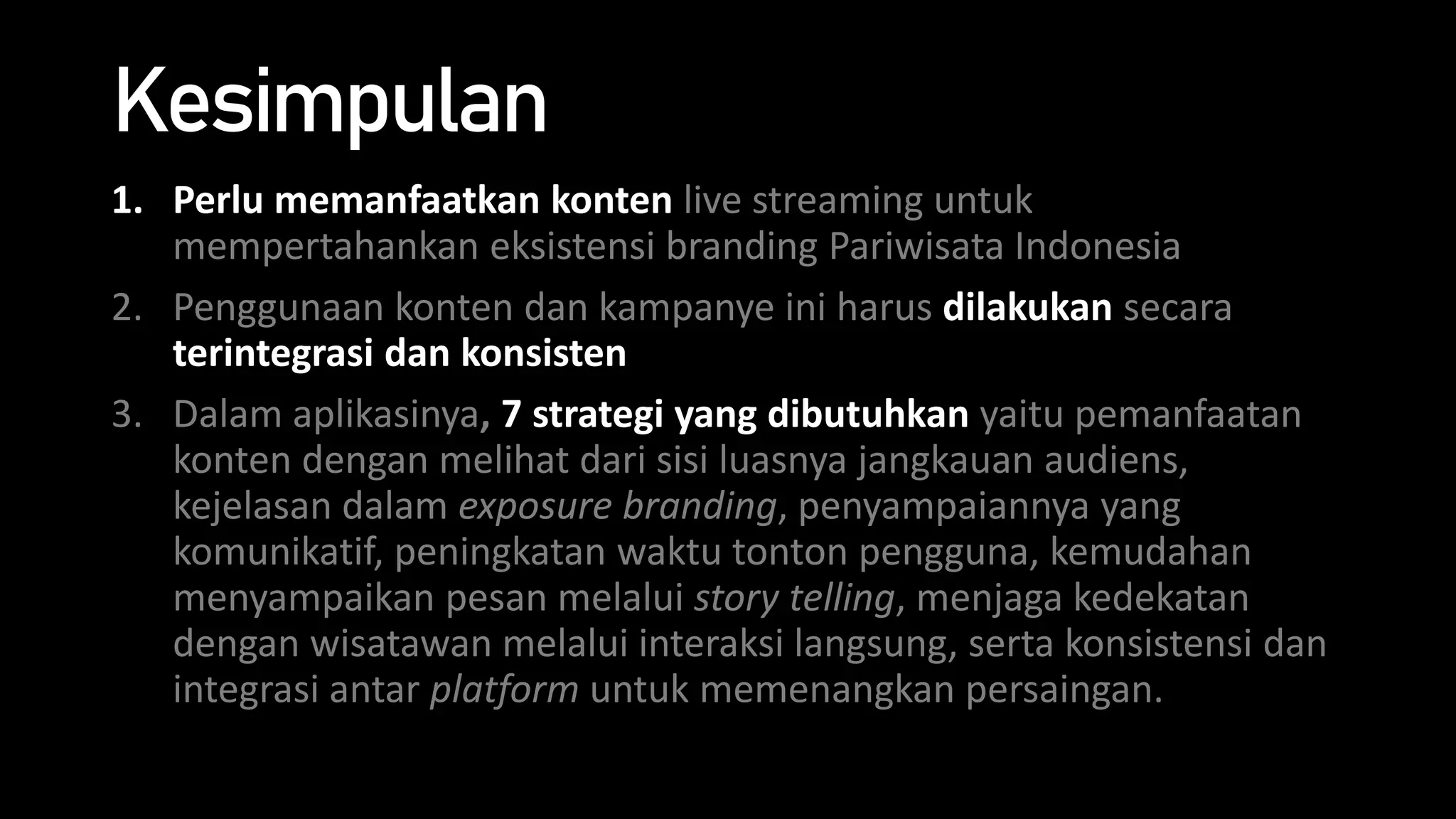 Tourism Go Live! (pemanfaatan konten live streaming video dalam ...