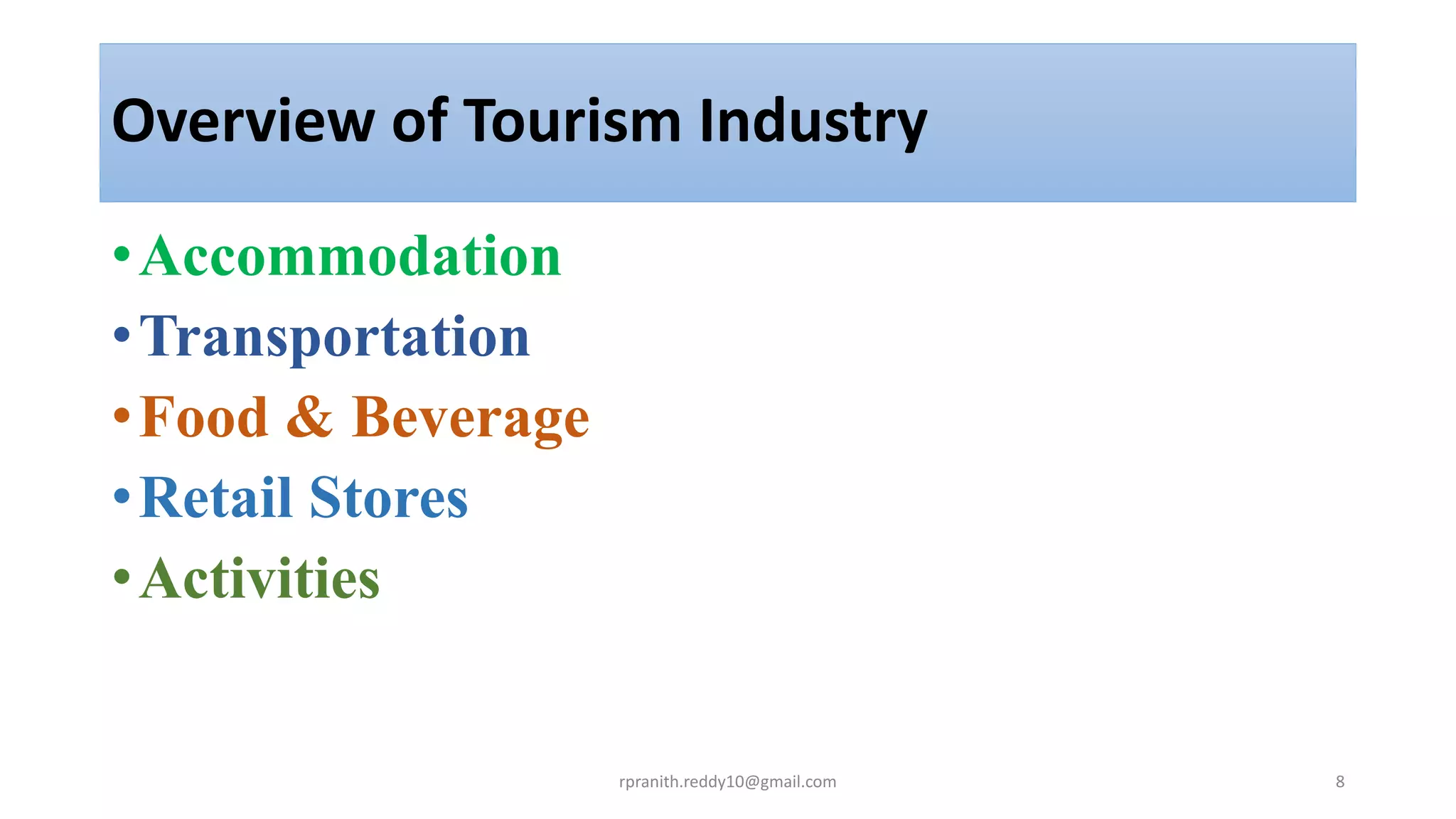 Introduction to Tourism and Hospitality | PPTX