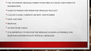 Telephone Manner (HT102 Presentation) | PPT