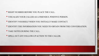 Telephone Manner (HT102 Presentation) | PPT