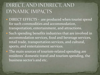 Tourism impacts | PPTX