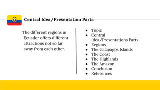Tourism in ecuador, a country multiverse | PPT