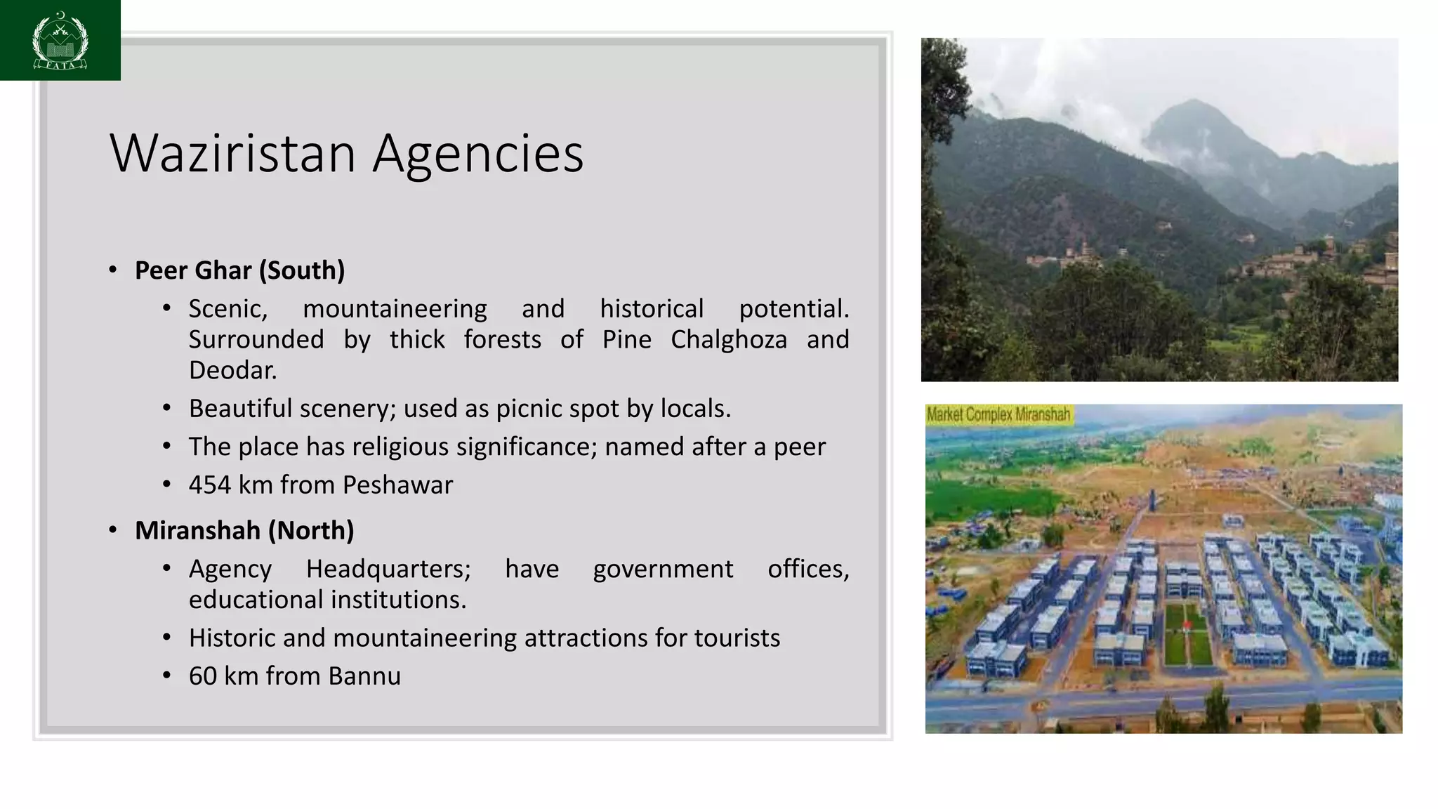 Tourism in FATA; KPK | PPTX