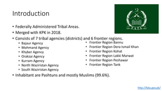 Tourism in FATA; KPK | PPTX