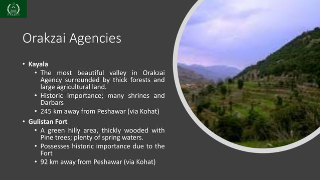 Tourism in FATA; KPK | PPTX | Asia Travel | Travel Locations
