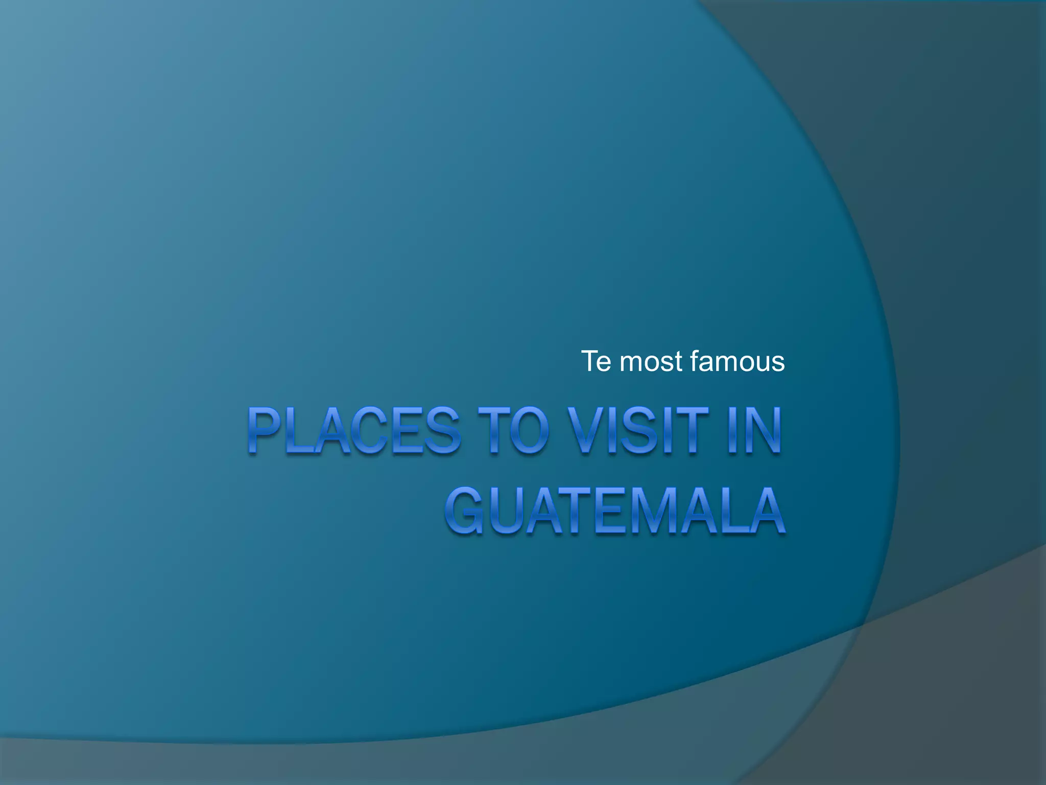 Tourism in guatemala | PDF