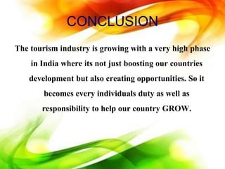 Tourism in india | PPTX