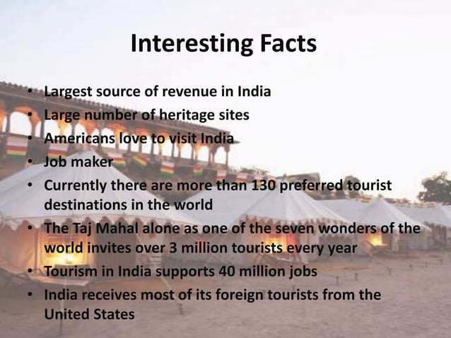 Tourism in India PPT | PPTX | Asia Travel | Travel Locations