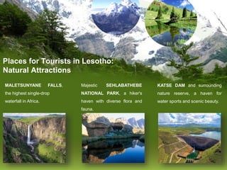 Tourism in Lesotho attracrion and effect | PPTX