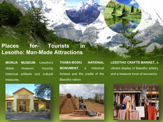 Tourism in Lesotho attracrion and effect | PPTX