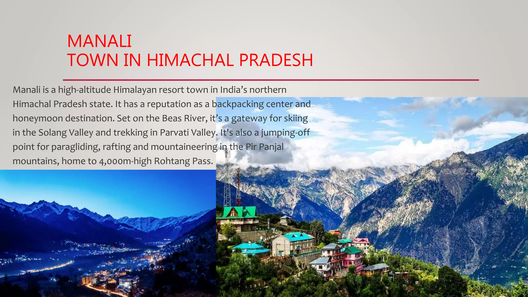 Tourism in manali | PPTX