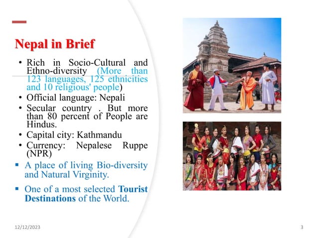 Tourism in Nepal: The brief introduction. | PPTX | Asia Travel | Travel ...