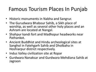 Tourism in punjab | PPTX