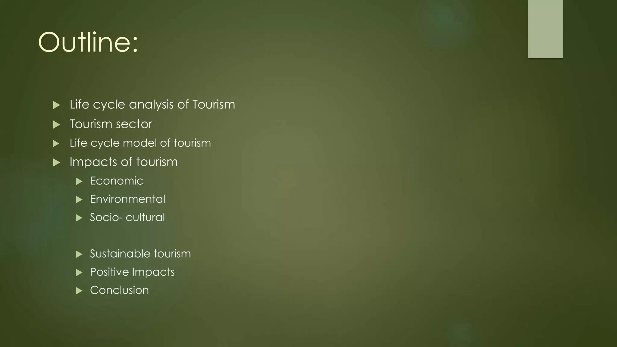 Tourism Life Cycle Analysis | PPTX