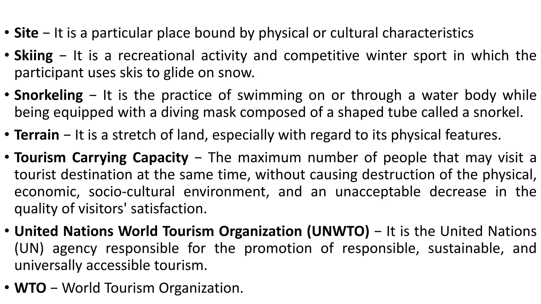 TOURISM MANAGEMENT TERMINOLOGY .pptx