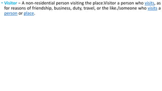 TOURISM MANAGEMENT TERMINOLOGY .pptx