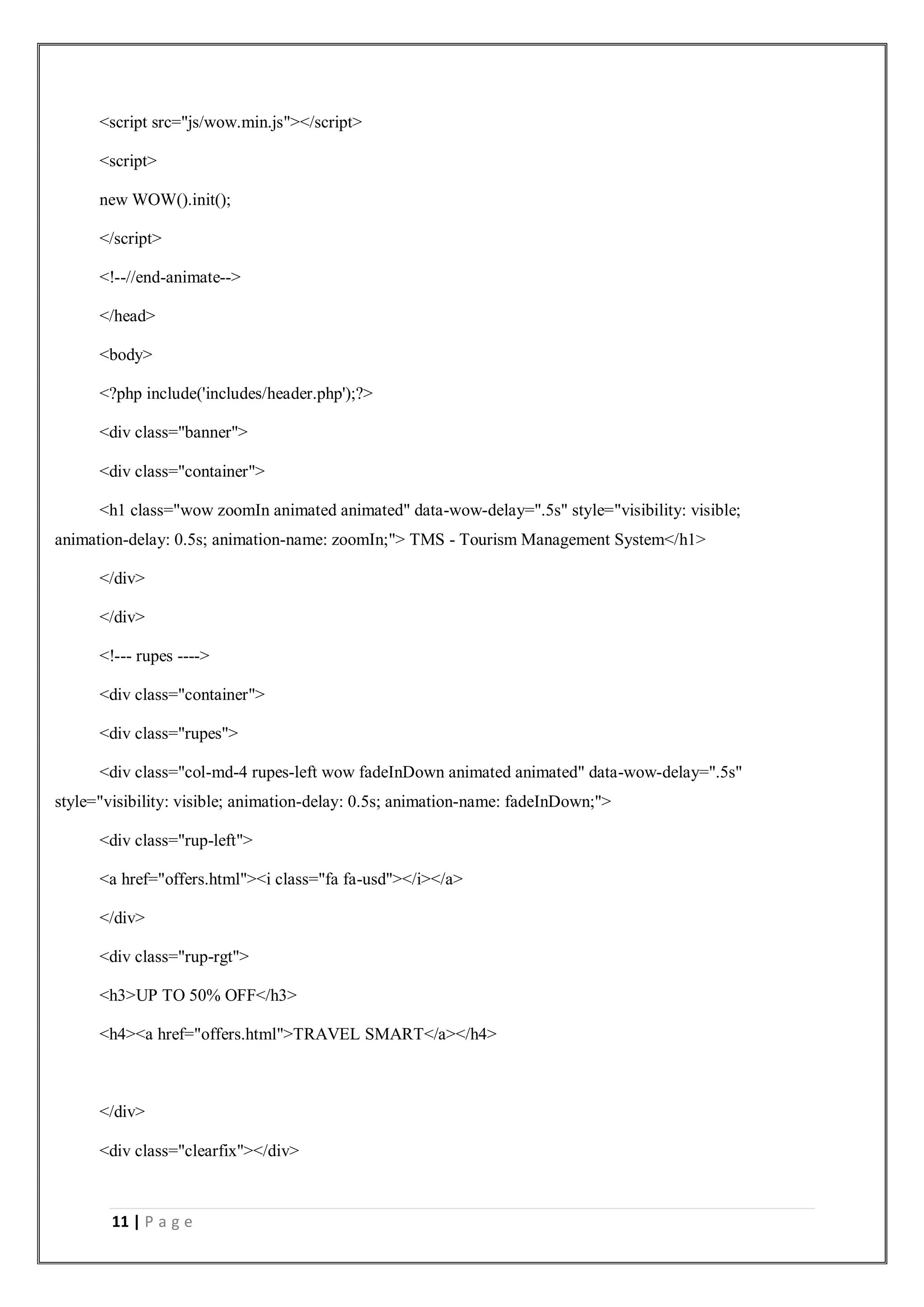 Tourism management system project report.pdf