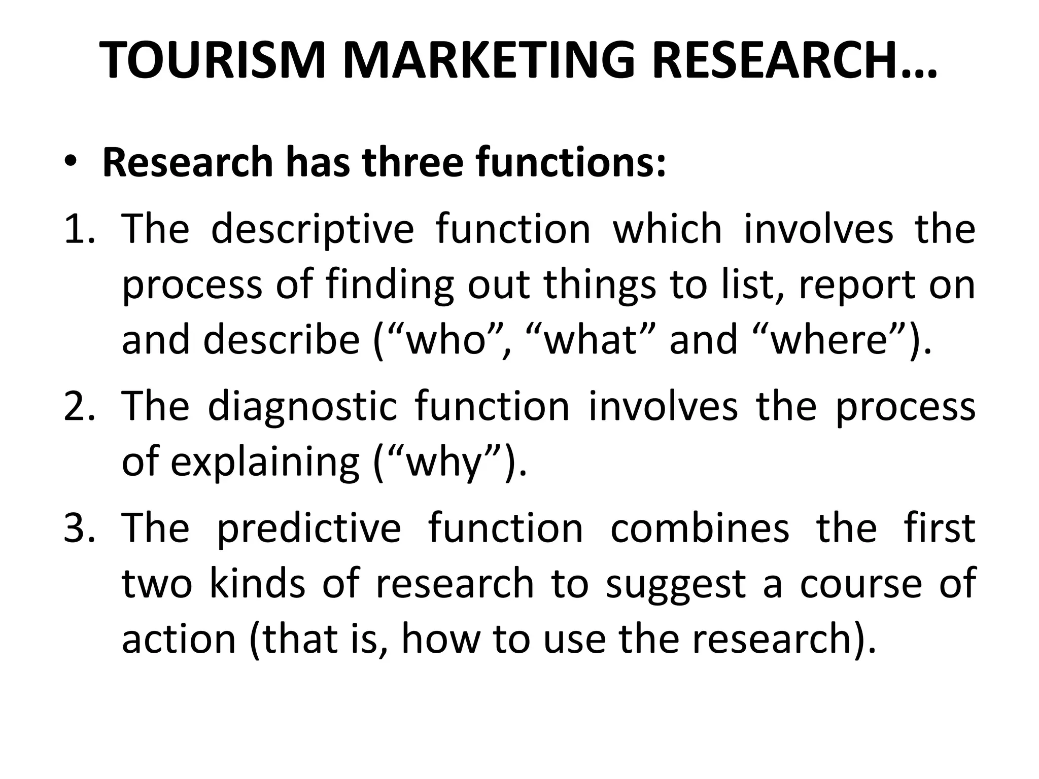 Tourism marketing research | PPTX