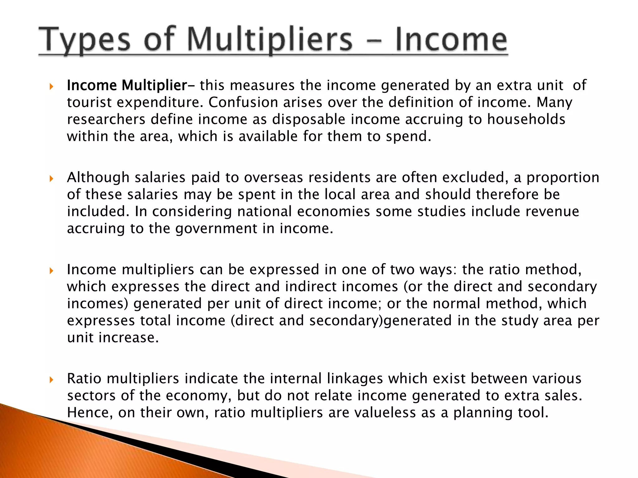 Tourism multipliers | PPTX