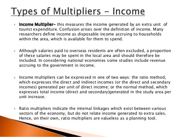 Tourism multipliers