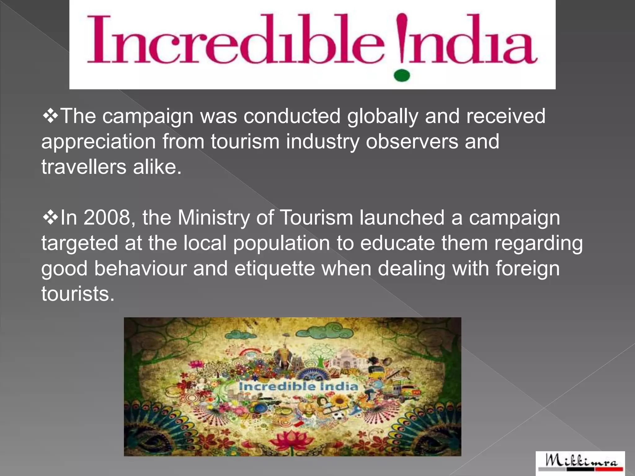 Incredible India and Incredible India 2.0 campaign | PPTX