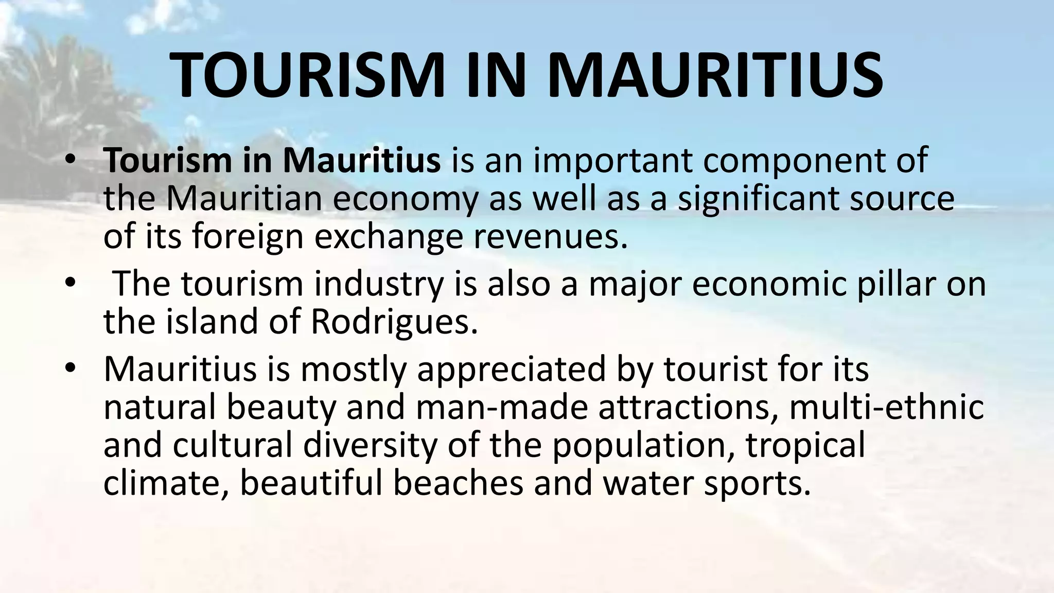 Tourism potentials of mauritius | PPTX