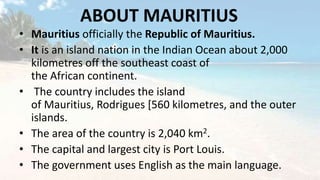 Tourism potentials of mauritius | PPTX