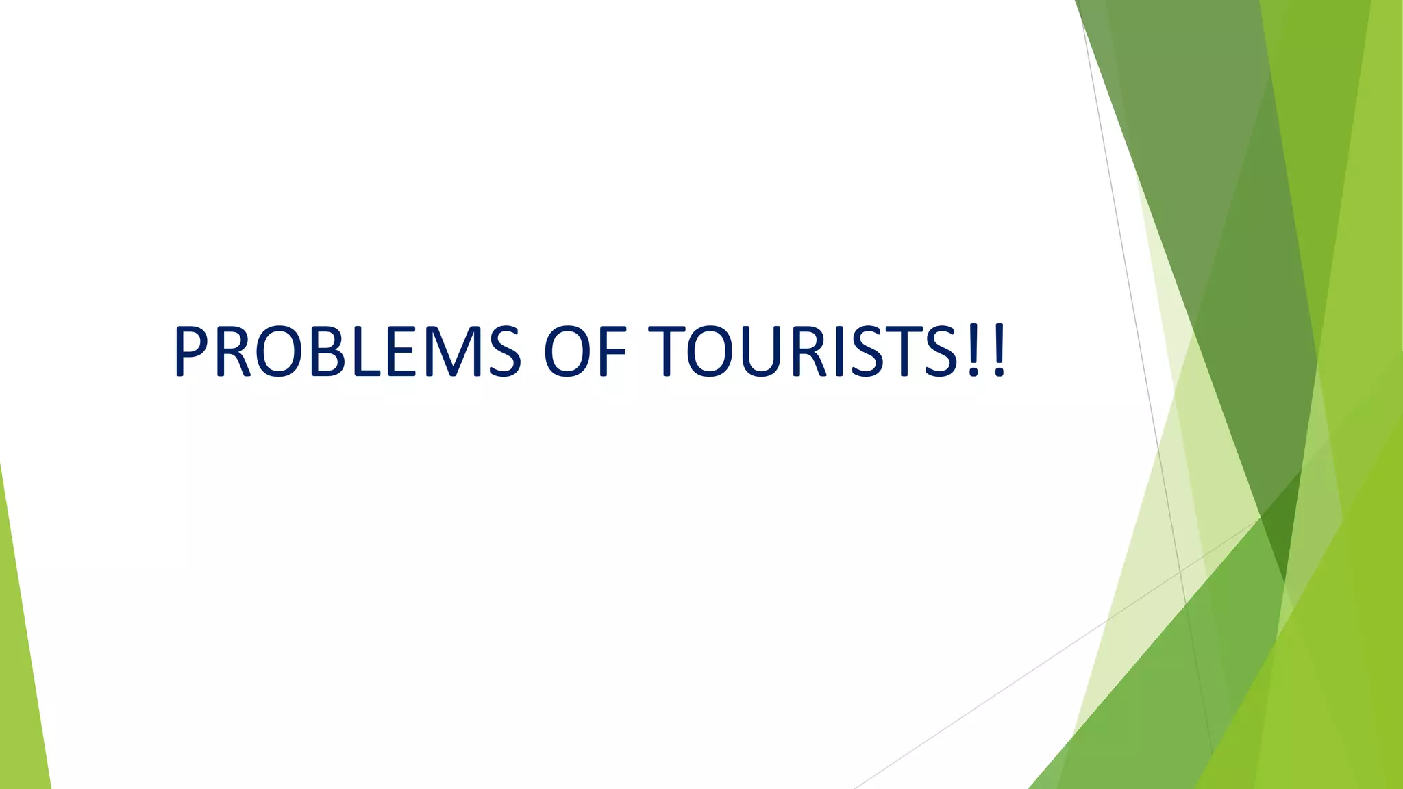 Tourism problems & their solutions | PPTX