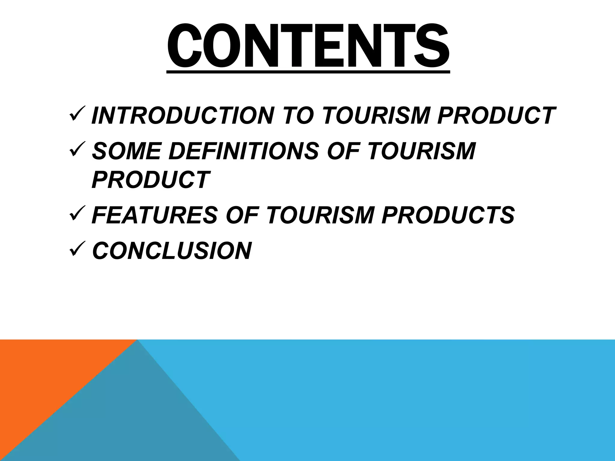 Tourism product | PPTX
