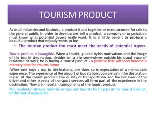 Tourism product (1) | PPTX | Travel Preparation and Advice | Travel